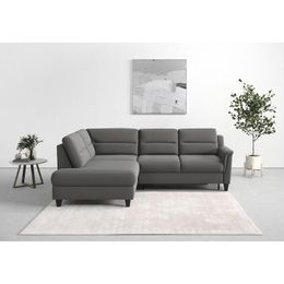 Sit & More sit&more Ecksofa &raquo;Far&ouml; L-Form&laquo; inklusive Federkern, wahlweise mit Schlaffunktion und Bettkasten grau B/H/T: 251cm x 90cm x 187cm, Luxus-Microfaser 
