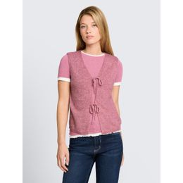 Damen Cardigan, rosa, Gr. L, Tom Tailor Denim, meliert, Strick, Obermaterial: 50% Polyester, 24% Polyacryl, 20% Polyamid, 6% Alpaka, Strickjacken