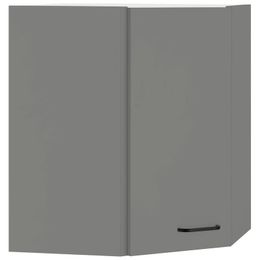 Optifit Eckh&auml;ngeschrank &raquo;Elga&laquo; mit Soft-Close-Funktion und Metallgriff, Breite 60x60 cm grau Holzwerkstoff basaltgrau, B/H/T: 60cm x 70,4cm x 34,9cm, 