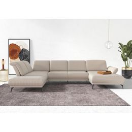 Sit & More sit&more Wohnlandschaft &raquo;Coco U-Form&laquo; Sitztiefen-, Arm- und Kopfteilverstellung, Cord-Bezug, Fu&szlig;h&ouml;he 15 cm beige 100% Polyester B/H/T: 382cm x 88cm x 