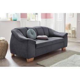Sit & More sit&more 2,5-Sitzer &raquo;Santo&laquo; mit Federkern grau B/H/T: 201cm x 82cm x 93cm, Struktur weich
