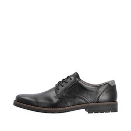 Rieker Herren Schn&uuml;rschuh, Gr. 47, schwarz, Lederimitat, festlich, Schuhe, Halbschuh, Business-Schn&uuml;rer, Anzugschuh mit Blockabsatz