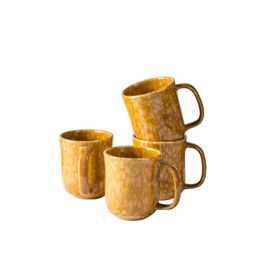 gipfelst&uuml;ck Becher &raquo;Alpengl&uuml;hen&laquo; inspiriert vom Licht der untergehenden Sonne Steinzeug &Oslash; 9cm x 10cm, 410ml, 4