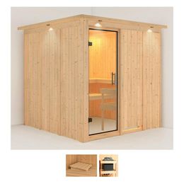 Karibu Sauna &raquo;Rodin&laquo; Set, ohne Ofen beige ohne Ofen, (ohne Ofen)