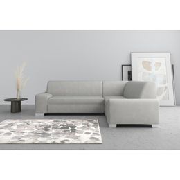DOMO collection Ecksofa &raquo;Anzio in kubischer Formensprache, flache Armlehnen, L-Form&laquo; Wahlweise mit Bettfunktion und Federkern f&uuml;r hohen Sitzkomfort 