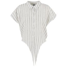 Urban Classics Damen Klassische Bluse "Urban Classics Ladies Structured Striped Tied Blouse", wei&szlig;, Gr. XXL, 92% Polyester, 6% Viskose, 2% Elasthan,