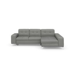Sit & More sit&more Ecksofa &raquo;Baviene L-Form&laquo; inklusive Sitztiefenverstellung & Federkern, optional Schlaffunktion grau B/H/T: 286cm x 92cm x 176cm, Luxus-