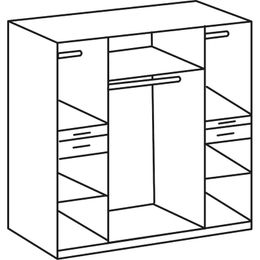 wimex Kleiderschrank &raquo;Koblenz&laquo; mit Accessoire-Schubk&auml;sten wei&szlig; B/H/T: 180cm, T&uuml;ren: 4 Stk.