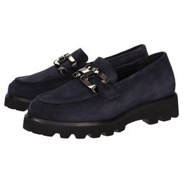 Sioux Damen Slipper "Meredira-751-H", Gr. 37, blau, Obermaterial: 100% Kalbsveloursleder CAVL. 100% Gummi rubber., Schuhe
