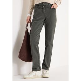 Cecil Damen Chinosraw khaki, Gr. 33, unifarben, Web, 56% Baumwolle, 26% Lyocell, 13% Elastomultiester, 5% Elasthan, Hosen, aus Baumwolle mit