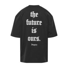 DROPSIZE Damen T-Shirt "Dropsize Dropsize Heavy Oversize Future T-Shirt"schwarz, Gr. L, bedruckt, 70% Baumwolle, 30% Polyester, Shirts