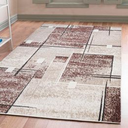 OTTO home Teppich &raquo;Deblin&laquo; rechteckig 9 mm H&ouml;he weicher Flor, Kurzflor, Karo-Design, modern, geometrisches Muster beige Kunstfaser B : 60cm 1 Stk., 