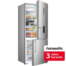 Hanseatic K&uuml;hl-/Gefrierkombination &raquo;HKGK20070CNFWDI&laquo; 201 cm hoch 70 cm breit inkl. 3 Jahre Herstellergarantie silber Display auf der T&uuml;r
