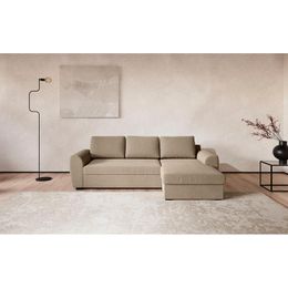 COTTA Ecksofa &raquo;Drift L-Form mit Recamiere, B: 253 cm&laquo; optional auch mit Schlaffunktion, Wellenunterfederung beige 96% POLYESTER (PES) 4% POLYAMID(PA) 