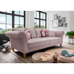 Home Affaire Big-Sofa &raquo;Tassilo Mega Sofa mit viel Platz, bequem durch Kaltschaum im Sitz&laquo; rosa 100% Polyester B/H/T: 266cm x 95cm x 110cm, Chenille-