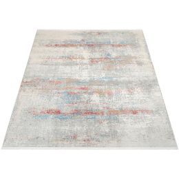 OCI DIE TEPPICHMARKE Teppich &raquo;ILLUMINATION LENOR&laquo; rechteckig 8 mm H&ouml;he Glanz Viskose, mit Fransen, Hoch Tief Struktur, Vintage, Wohnzimmer bunt 