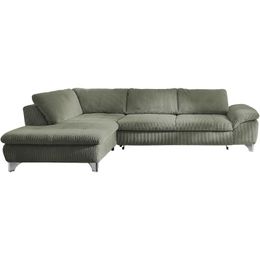 Die PlanBar Ecksofa &raquo;Ottomane MP-IN14007 L-Form, Breite 306 cm&laquo; wahlweise mit Schlaffunktion und verstellbaren Kopfst&uuml;tzen 100% Polyester B/H/T: 306cm