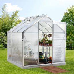 Vitavia Gew&auml;chshaus &raquo;Luna 3800&laquo; silber B/H/T: 195cm x 197cm x 195cm