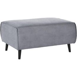 DOMO collection Hocker &raquo;Amora&laquo; mit Federkern, Fu&szlig;h&ouml;he passend f&uuml;r g&auml;ngige Saugroboter! grau B/H/T: 97cm x 47cm x 66cm, Chenille-Optik, Mit Federkern