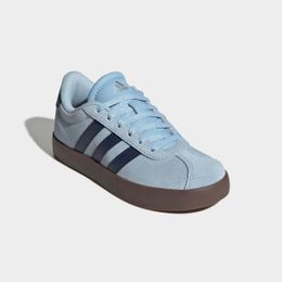 M&auml;dchen Sneaker "VL COURT 3.0", adidas Sportswear, Gr. 37, blau, Leder, Synthetik, Schuhe, inspiriert vom Design des adidas Handball Spezial