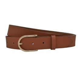 AnnaMatoni Damen Lederg&uuml;rtel "AnnaMatoni Damen Lederg&uuml;rtel Basic G&uuml;rtel 3cm breit echt Leder", braun, Gr. 130, 100% Leder, G&uuml;rtel