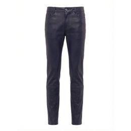 RICANO Damen 5-Pocket-Hose "Lederhose PND (Stretch)", schwarz, Gr. XXL, Obermaterial: 100% Lammnappaleder LANA., Hosen, Handgefertigt aus echtem Leder
