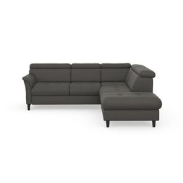 Sit & More sit&more Ecksofa &raquo;Marano L-Form&laquo; inklusive Kopfteilverstellung, optional Schlaffunktion & Bettkasten grau 100% Polyester B/H/T: 252cm x 216cm, Luxus-