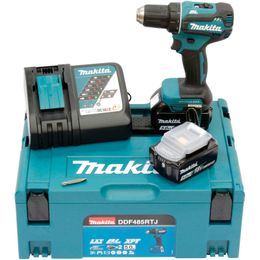 Makita Akku-Bohrschrauber &raquo;DDF485RTJ&laquo; inkl. 2 Akkus 18V/5Ah, Ladeger&auml;t und Koffer blau 21-fache Drehmomenteinstellung plus Bohrstufe