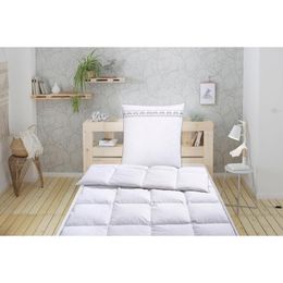 OTTO home Federbettdecke + Kopfkissen &raquo;Forsakar, Bettdecke 135x200 cm, 155x220 cm, Sommer, Winter&laquo; 2-tlg., Set mit Kissen 80x80 cm, Made in Germany 