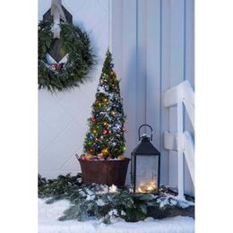 Konstsmide LED-Lichterkette 200 Stk.-flammig Micro LED Lichterkette, gefrostet, 200 bunte Dioden schwarz Dioden 200 Stk. Flammen 200 Stk., Gesamtl&auml;nge
