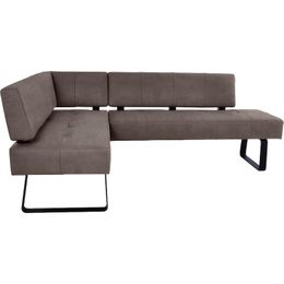 K+w Komfort & Wohnen K+W Komfort & Wohnen Eckbank &raquo;Spider II&laquo; Sitzsteppung, bequem durch Sandwichbauweise, 2 Stellma&szlig;e braun B/H/T: 165cm x 88cm x 227cm, Microfaser 1, 