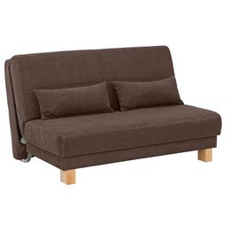 Home Affaire Schlafsofa &raquo;Gina&laquo; vom Sofa zum Bett mit einem Handgriff, in 4 Breiten, Nierenkissen braun Chenille (100% Polyester) B/H/T: 140cm x 86cm x