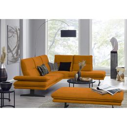 W.Schillig Ecksofa &raquo;broadway, Designsofa, toller Sitzkomfort, zeitlos, elegant, L-Form&laquo; Sitztiefenverstellung, Kopfteil- & Seitenteilverstellung, 
