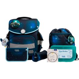 School-Mood Damen School-Mood Schulranzen &raquo;Timeless Pro&laquo; mit LED-Patchy blau B/H/T: 36cm x 42cm x 21cm