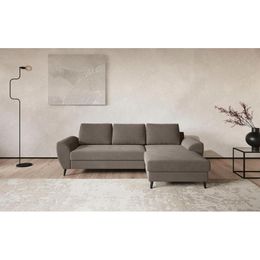 COTTA Ecksofa &raquo;Terra L-Form, B: 255cm, Top Sitzkomfort durch Wellenunterfederung und&laquo; PUR-Schaum, optional mit Schlaffunktion, Liegefl&auml;che: 200x137cm 