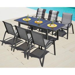 Merxx Garten-Essgruppe &raquo;Amalfi&laquo; grau Obermaterial: 100% Polyester Einheitsgr&ouml;&szlig;e