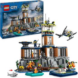 Lego Konstruktionsspielsteine &raquo;Polizeistation auf der Gef&auml;ngnisinsel (60419), Lego City&laquo; Made in Europe bunt Einheitsgr&ouml;&szlig;e Konstruktionsspielsteine