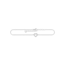 Thomas Sabo Fu&szlig;kette &raquo;Herz&laquo; mit Zirkonia (synth.) bunt 27, Silber 925 (recycelt) Fu&szlig;kette