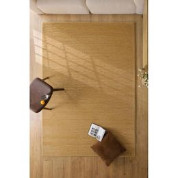 Wecon Home Teppich &raquo;Castello ONE&laquo; rechteckig 7 mm H&ouml;he Schurwolle, Kurzflor mit Hoch-Tief-Effekt, Wohnzimmer, Streifenmuster Schurwolle B : 140cm 1 