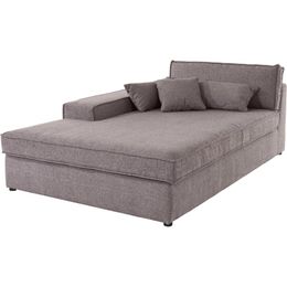 OTTO home Ottomane &raquo;Enid&laquo; einzeln stellbar oder als Teil eines Modulsofas, fester Sitzkomfort grau Baumwollmix (60% Baumwolle/40% Leinen);Struktur 