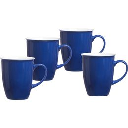 Ritzenhoff & Breker Becher &raquo;Doppio&laquo; 4-teilig blau Porzellan &Oslash; 9cm x 10cm, 320ml, 4 Stk.