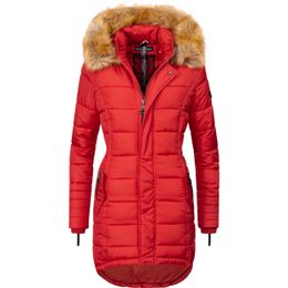Navahoo Damen Steppmantel "Papaya", rot, Gr. XXL, kontrastfarbene Details, Obermaterial: 100% Polyester. Futter: 100% Polyester. Wattierung: 100%