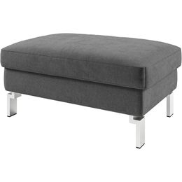 3C Candy Polsterhocker &raquo;Lecce&laquo; Passend zur Serie Lecce grau 100% Polyester B/H/T: 90cm x 45cm x 60cm, Velours