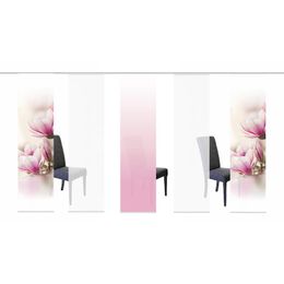 Home Wohnideen Schiebegardine &raquo;MAGNONE&laquo; Klettband 5 Stk. tlg. HxB: 245x60, inkl. Befestigungszubeh&ouml;r rosa Polyester 245cm, Klettband, 60cm