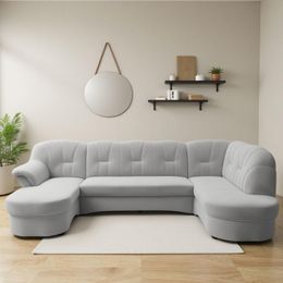 DOMO collection Wohnlandschaft &raquo;FLORES 293x180x86 cm, hochwertig, komfortabel, U-Form&laquo; wahlw. mit Bettfunktion, wahlw. mit Federkern, Unser 