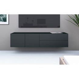 borchardt M&ouml;bel borchardt M&ouml;bel Lowboard &raquo;Sophia, TV-Schrank Breite 152 cm&laquo; Breite 152 cm, h&auml;ngend montierbar schwarz Holzwerkstoff B/H/T: 152cm x 35cm x 35cm, 2 Stk.