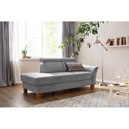 OTTO home Recamiere &raquo;Conville&laquo; incl. Kopfteilverstellung, Federkern, wahlweise mit Bettkasten grau 100% Polyester B/H/T: 194cm x 84cm x 93cm, Webstoff