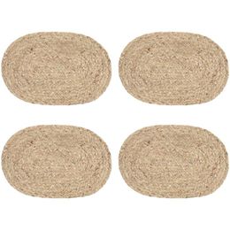 zeller Platzset abwischbar, oval, 30 cm beige B/L: 30cm x 45cm, 4 Stk., Wasserhyazinthe, oval