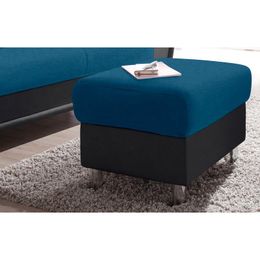 Trendmanufaktur Hocker wahlweise mit komfortablem Federkern, frei im Raum stellbar schwarz 100% Polyester B/H/T: 67cm x 46cm x 53cm, Luxus-Microfaser 