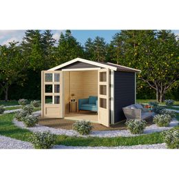 Konifera Gartenhaus &raquo;Oreba 4&laquo; braun Massivholz ohne Fu&szlig;boden, ohne Dacheindeckung